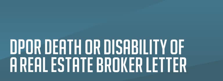 DPOR Update: Death or Disability of a Broker - Virginia REALTORS®